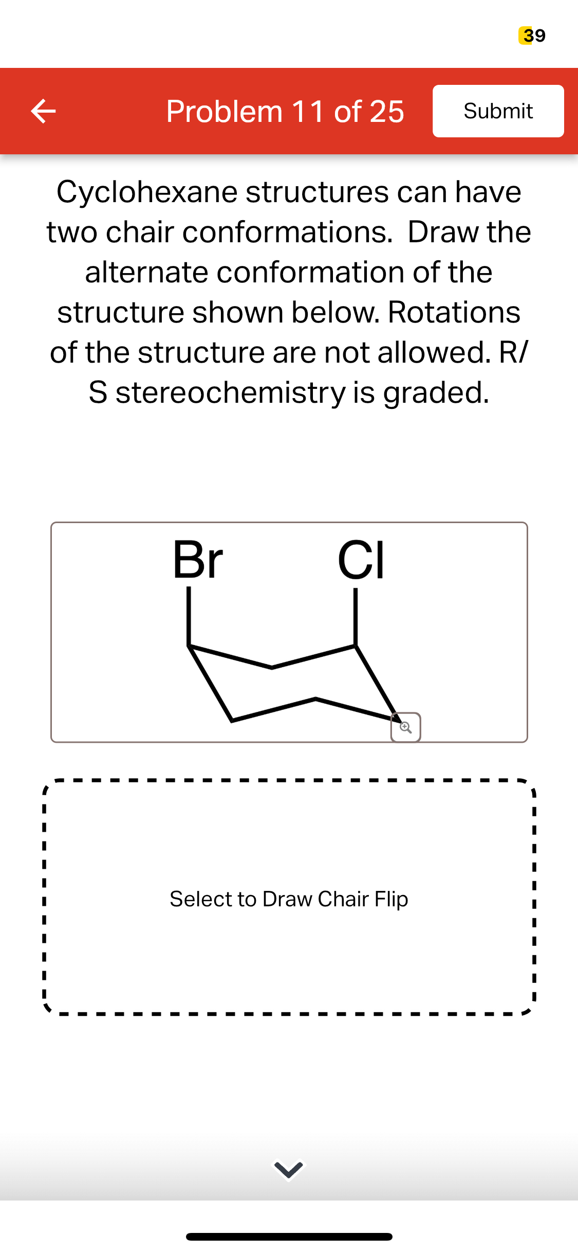 Solved Cyclohexane structures can havetwo chair | Chegg.com