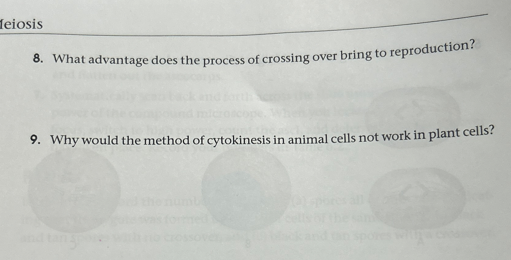 Solved What advantage does the process of crossing over | Chegg.com