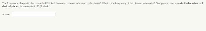 Solved The frequency of a particular non-lethal X.linked | Chegg.com
