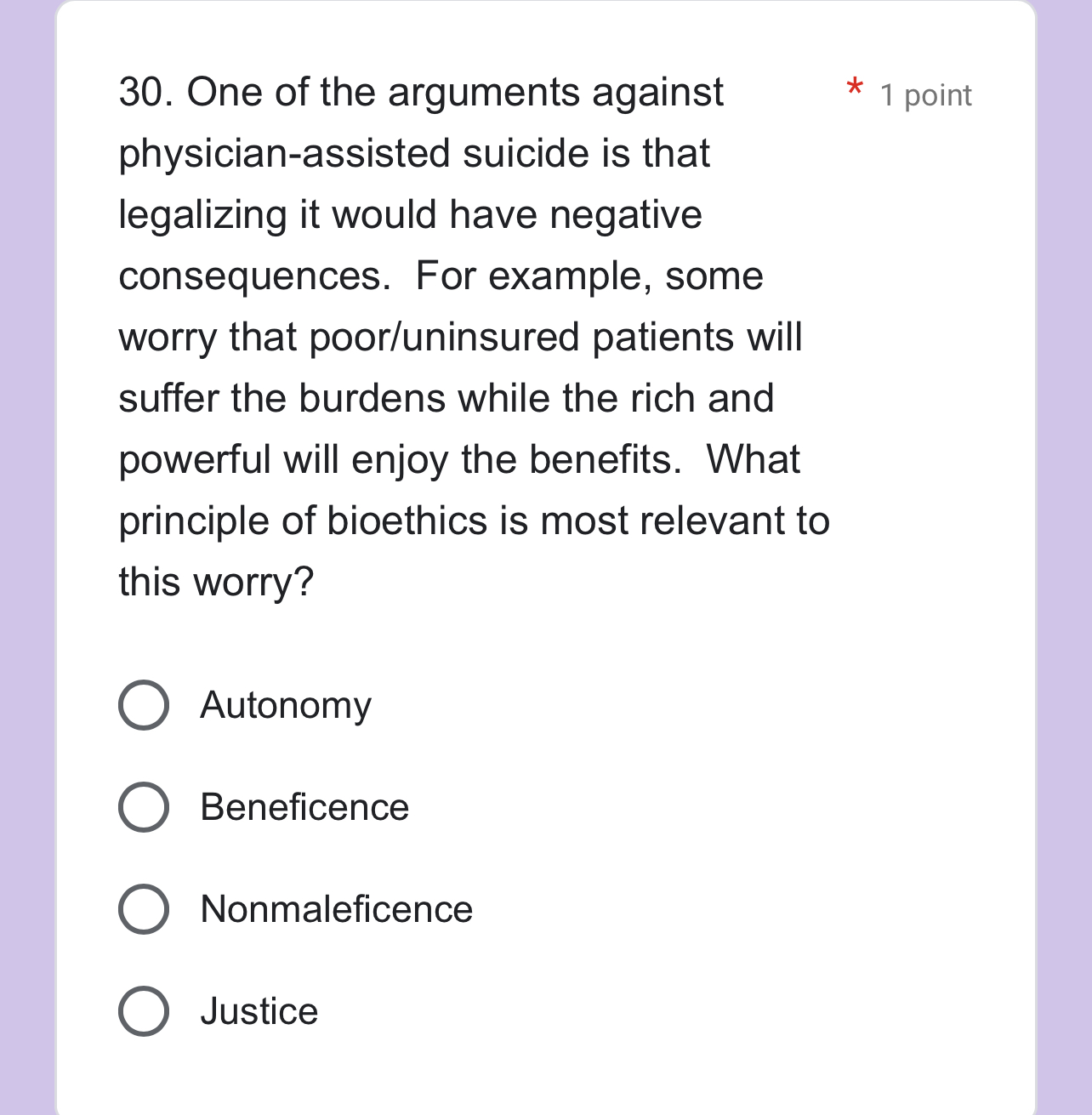 Solved One of the arguments against1 ﻿point | Chegg.com
