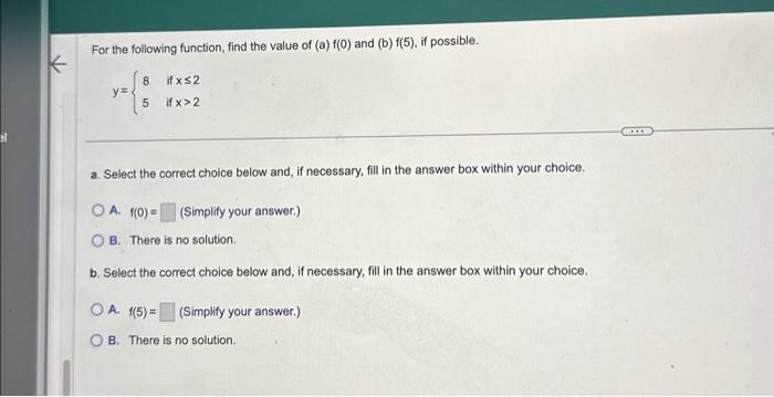 Solved For the following function, find the value of (a)f(0) | Chegg.com