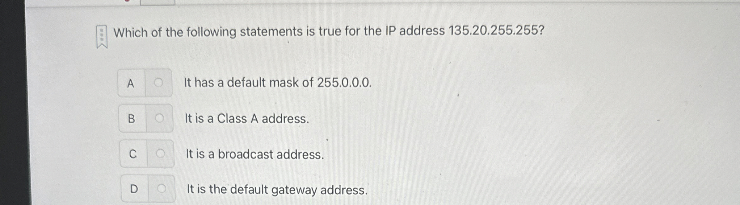 Solved Which of the following statements is true for the IP | Chegg.com