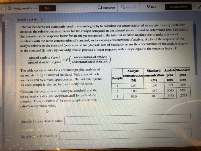Solved Assignment Score: 30% Resources [ Give Up Hint Check | Chegg.com