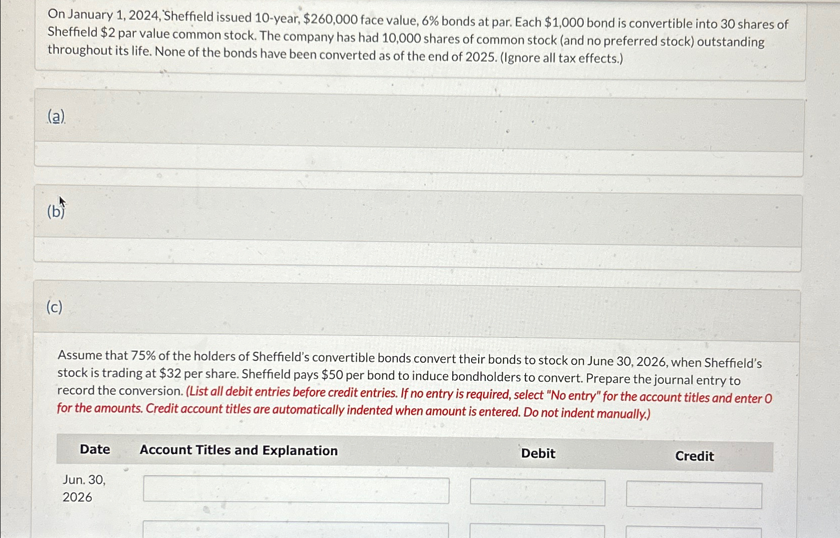 Solved On January 1, 2024, ﻿Sheffield issued 10 -year, | Chegg.com