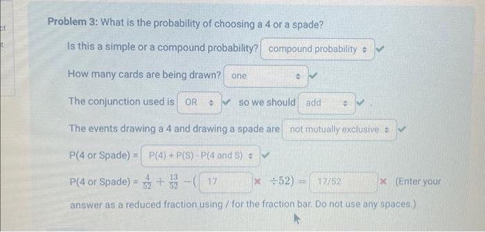 Solved Problem 2: What is the probability of choosing an ace | Chegg.com