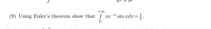 Solved (9) Using Euler's theorem show that | Chegg.com