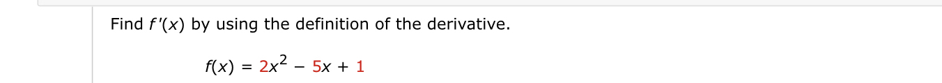 Solved Find f'(x) ﻿by using the definition of the | Chegg.com