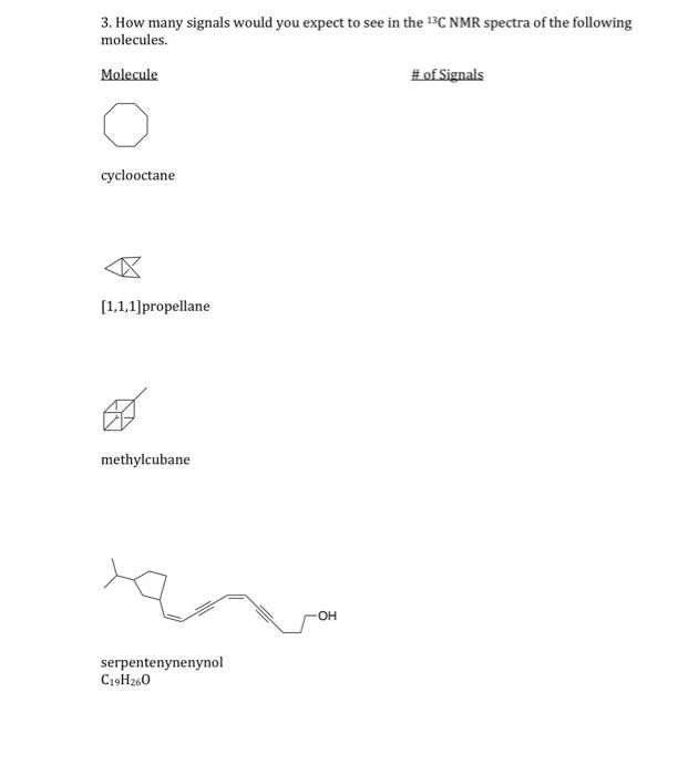 Solved 3. How many signals would you expect to see in the | Chegg.com