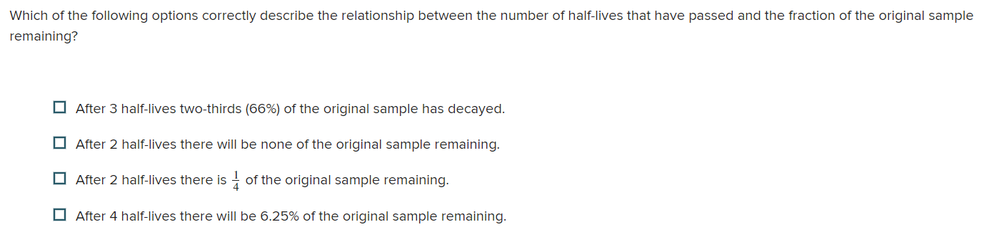 Solved Which of the following options correctly describe the | Chegg.com