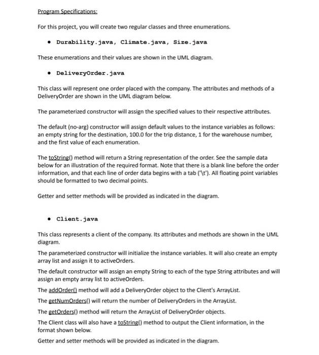 Solved - Client.java This class represents a client of the | Chegg.com