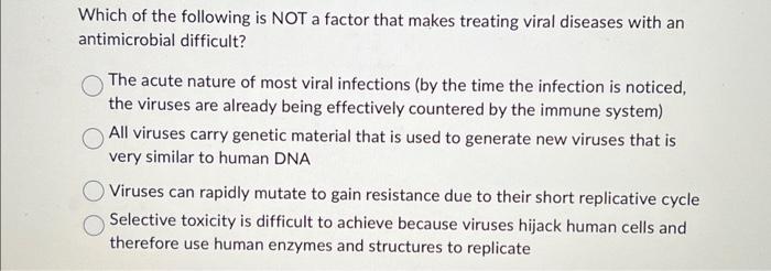 Solved Which of the following is NOT a factor that makes | Chegg.com