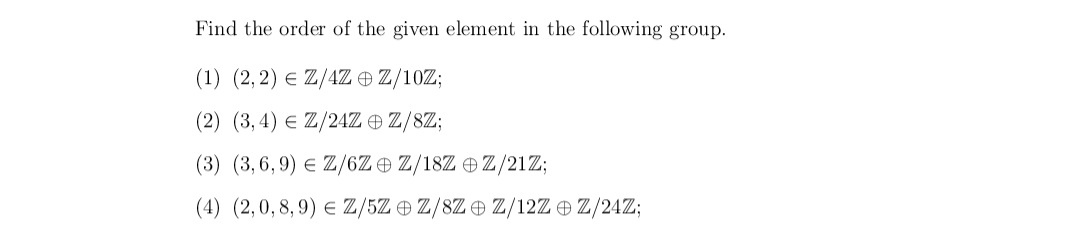 Solved Please solve (1), (2), (3) ﻿and (4). | Chegg.com