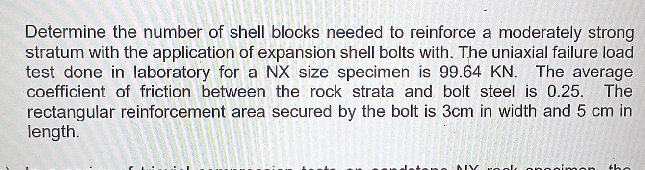 Solved Determine the number of shell blocks needed to | Chegg.com