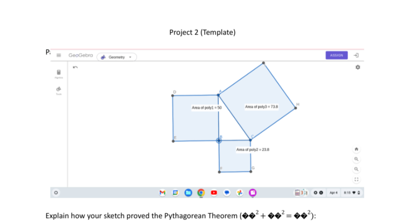Solved Explain how your sketch proved the Pythagorean | Chegg.com