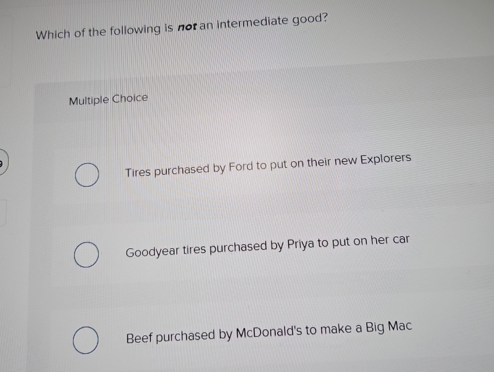 Solved Which of the following is not an intermediate | Chegg.com