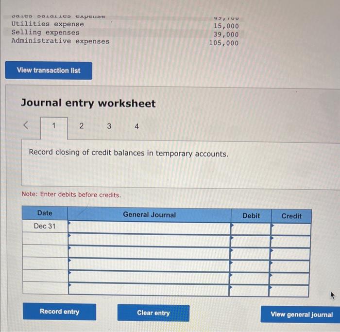Solved The following list includes temporary accounts with | Chegg.com