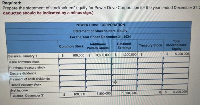 Solved Exercise 10-15 (Algo) Prepare a statement of | Chegg.com