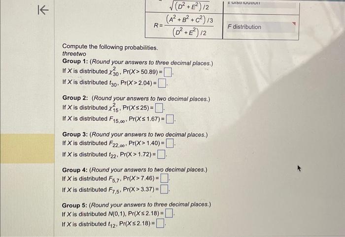 Solved Compute the following probabilities. threetwo Group | Chegg.com