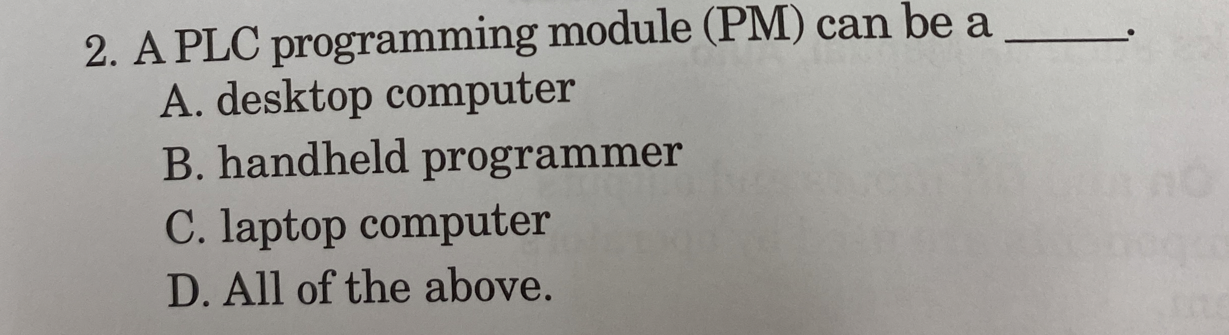 Solved A Plc Programming Module Pm ﻿can Be A Qa ﻿desktop