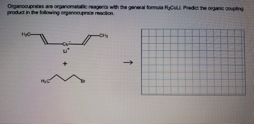 Solved Organocuprates are organometallic reagents with the | Chegg.com