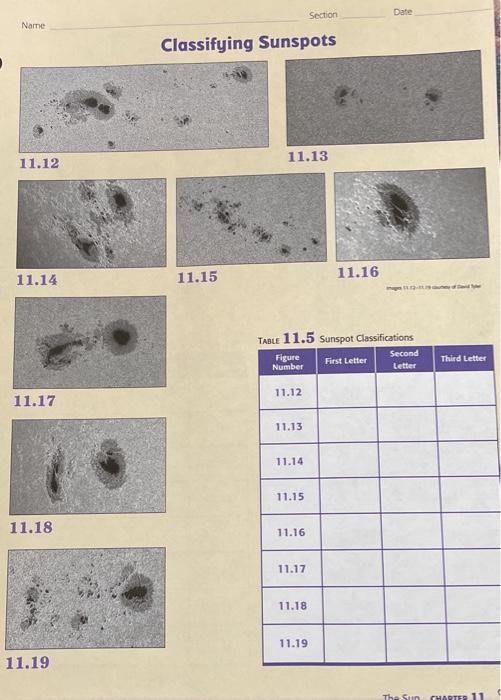 Solved Exercise 11.4 Classifying Sunspots Since telescopic | Chegg.com
