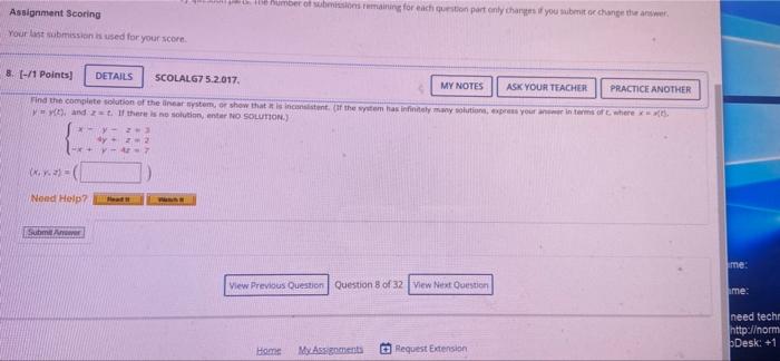 Solved Number of submission remaining for each question part | Chegg.com