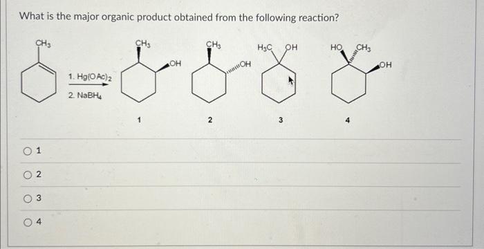 [Solved]: What is the major organic product obtained from t