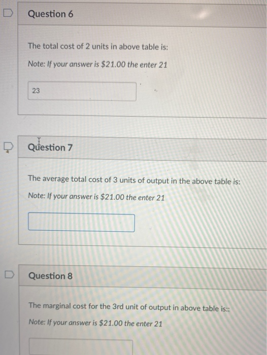 Solved Table 3.2 ? Use this table for questions 6-8 | Chegg.com