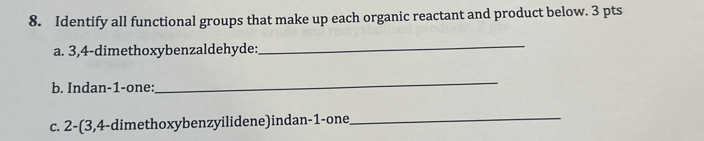 Identify all functional groups that make up each | Chegg.com