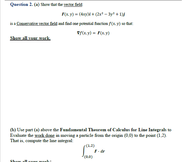 Solved (b) ﻿Use part (a) ﻿above the Fundamental Theorem of | Chegg.com
