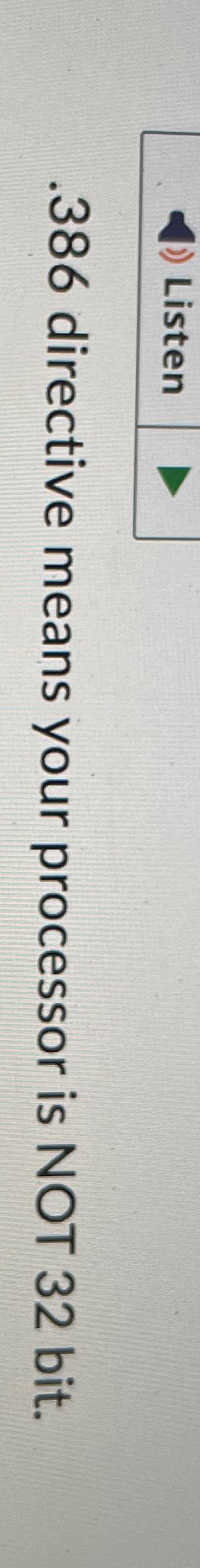 Solved .386 ﻿directive means your processor is NOT 32 ﻿bit. | Chegg.com