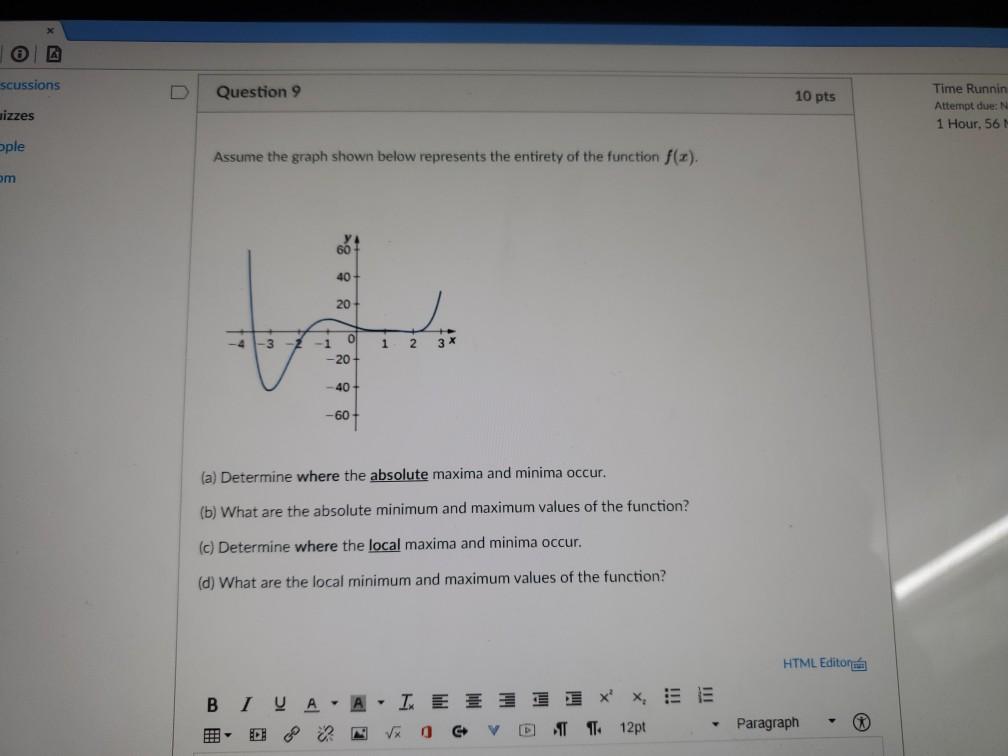 Solved scussions Question 9 10 pts Time Runnin Attempt due: | Chegg.com