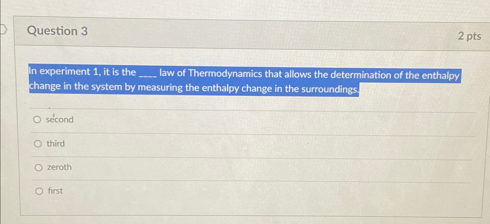 Solved Question 32 ﻿ptsIn experiment 1 , ﻿it is the law of | Chegg.com