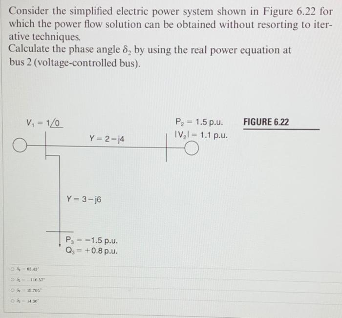 Solved Consider the simplified electric power system shown | Chegg.com