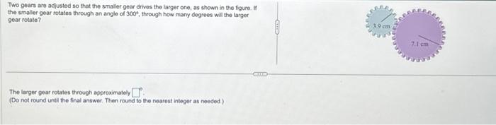 Solved Two pears are adjusted so that the smaller gear drves | Chegg.com