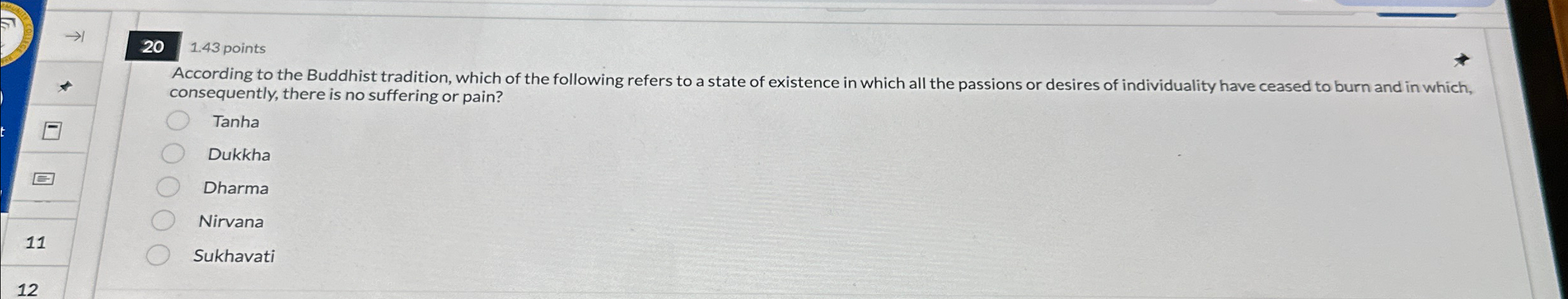 Solved 201.43 ﻿pointsAccording to the Buddhist tradition, | Chegg.com