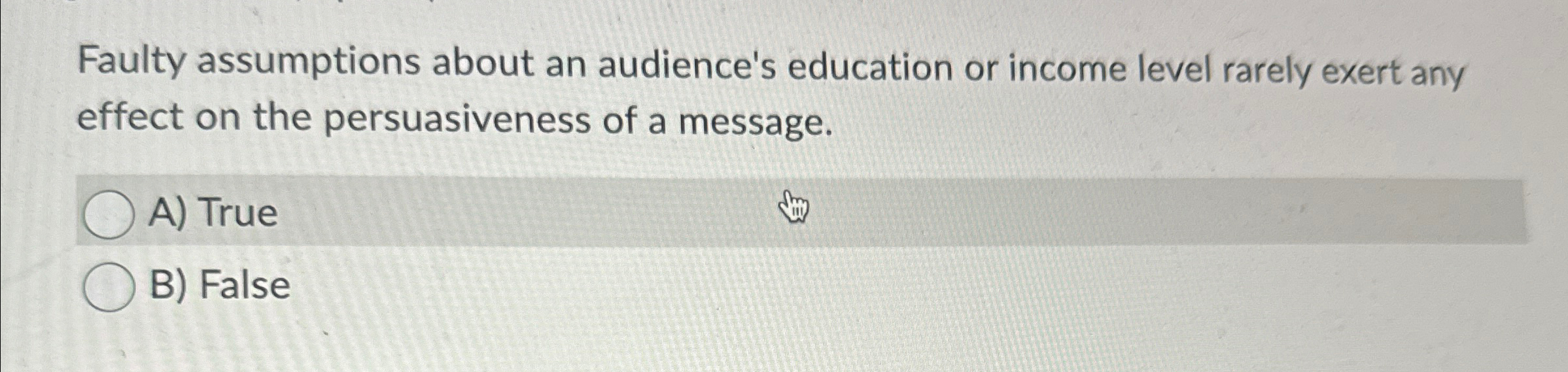 Solved Faulty assumptions about an audience's education or | Chegg.com