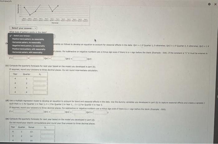Solved Consider the following time series data. (a) Choose | Chegg.com
