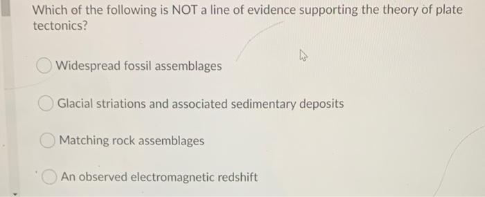 Solved Which of the following is NOT a line of evidence | Chegg.com