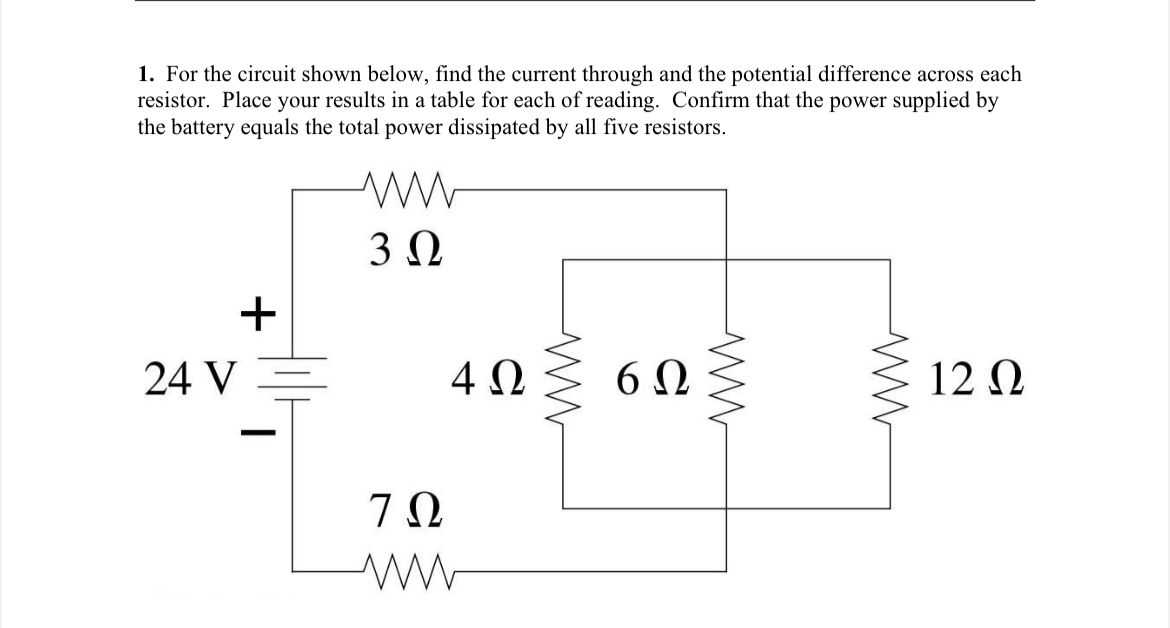 Solved For the circuit shown below, find the current through | Chegg.com