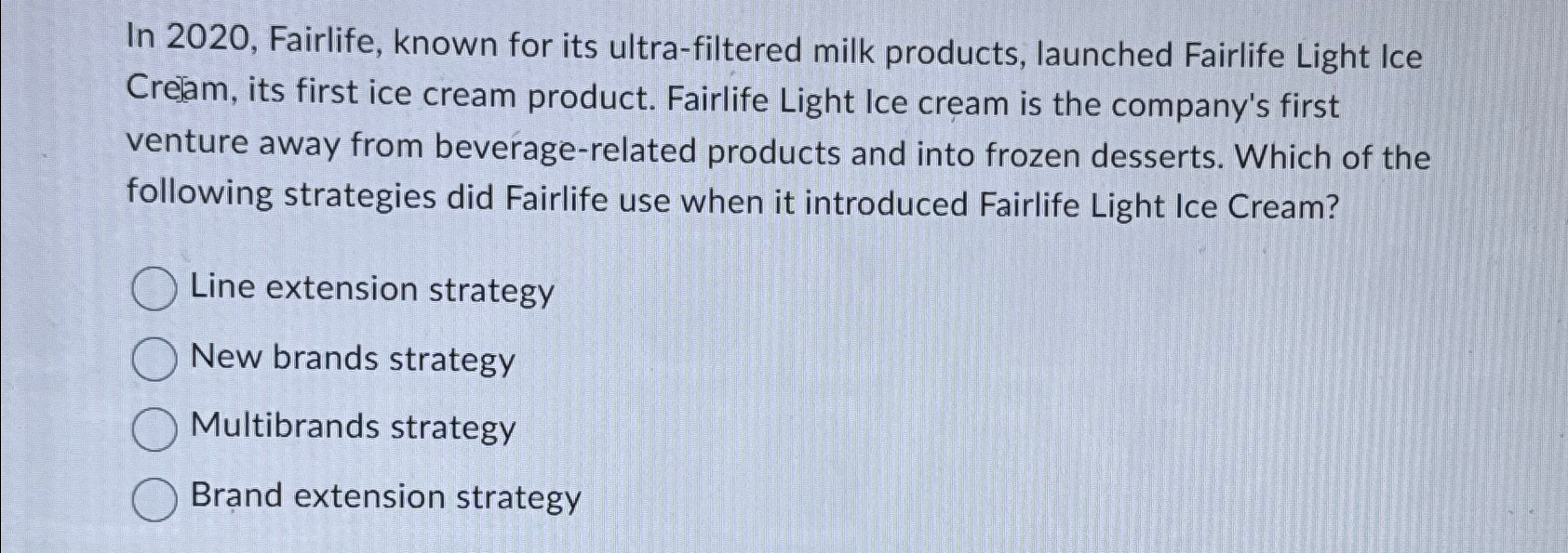 Solved In 2020, ﻿Fairlife, known for its ultra-filtered milk | Chegg.com