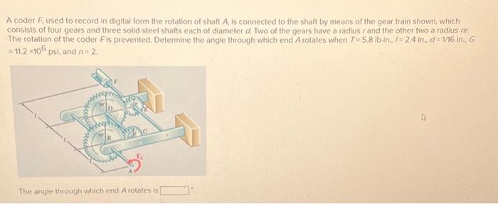 Solved A coder F, used to record in digitai fotm the | Chegg.com