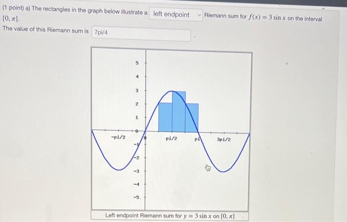 Solved (1 point) a) The rectangles in the graph below | Chegg.com