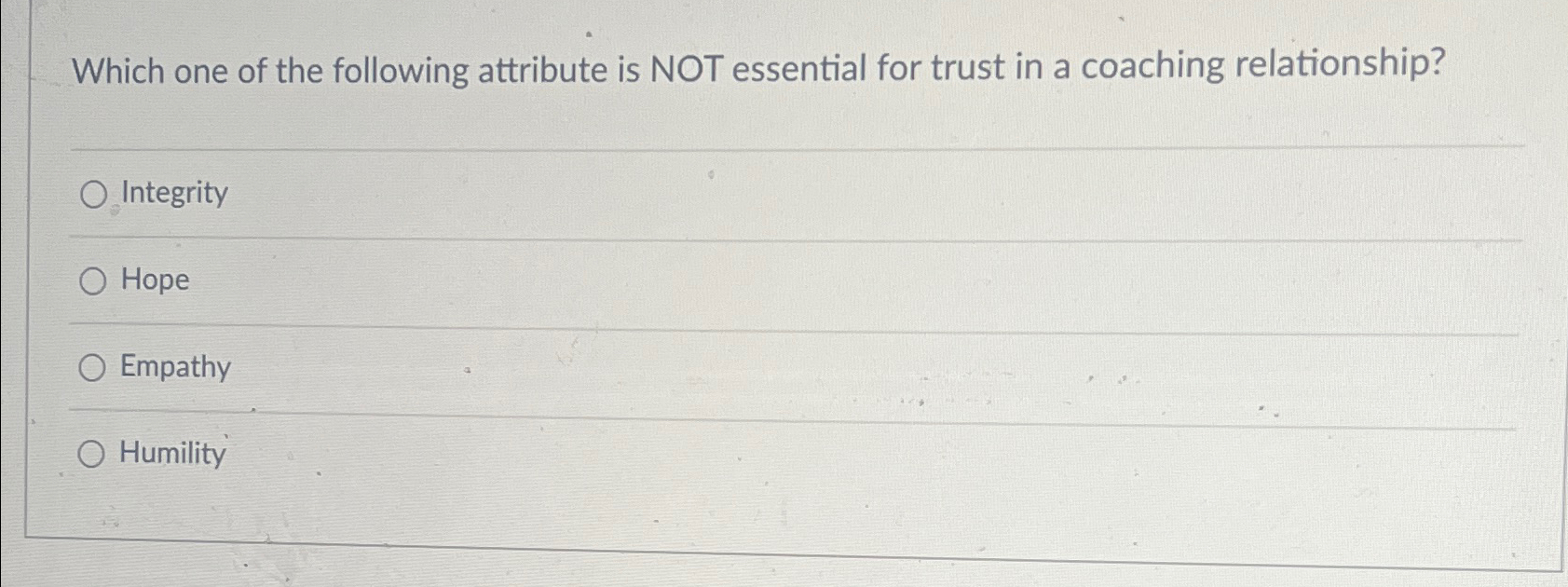 Solved Which one of the following attribute is NOT essential | Chegg.com