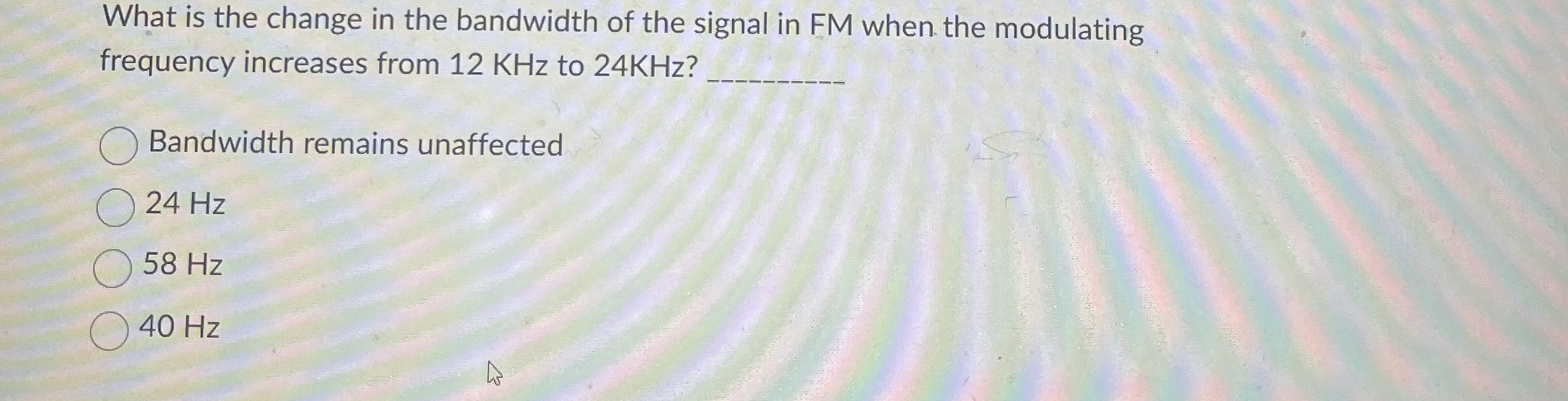 Solved What is the change in the bandwidth of the signal in | Chegg.com