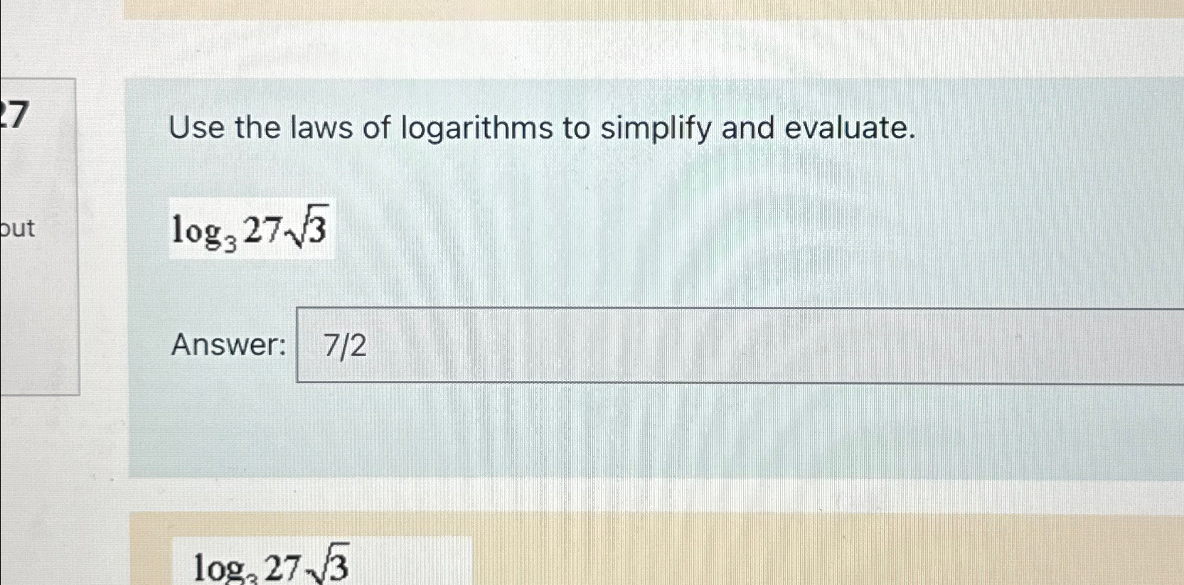 Solved Use the laws of logarithms to simplify and | Chegg.com