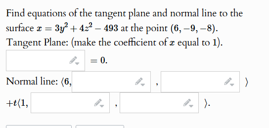 Solved Find equations of ﻿the tangent plane and normal line | Chegg.com