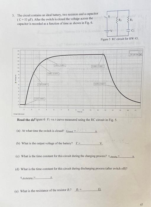 Solved 3. The circuit contains an ideal battery, two | Chegg.com