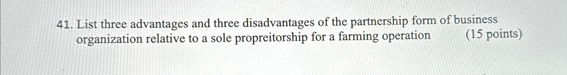Solved List three advantages and three disadvantages of the | Chegg.com