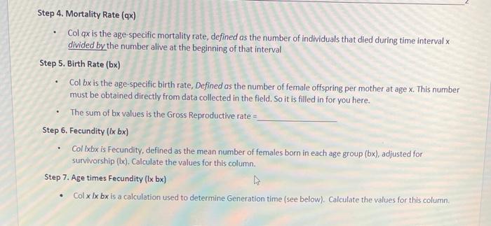 Instructions: Complete the tables and fill-in the | Chegg.com